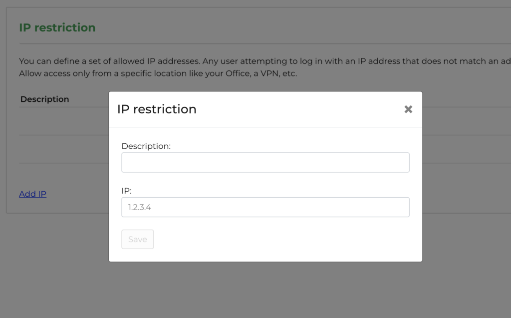 IP Restriction - Onpipeline Help Center
